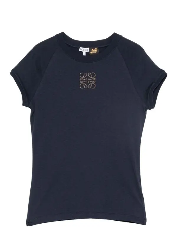 Loewe Logo Cotton T-shirt - Blue