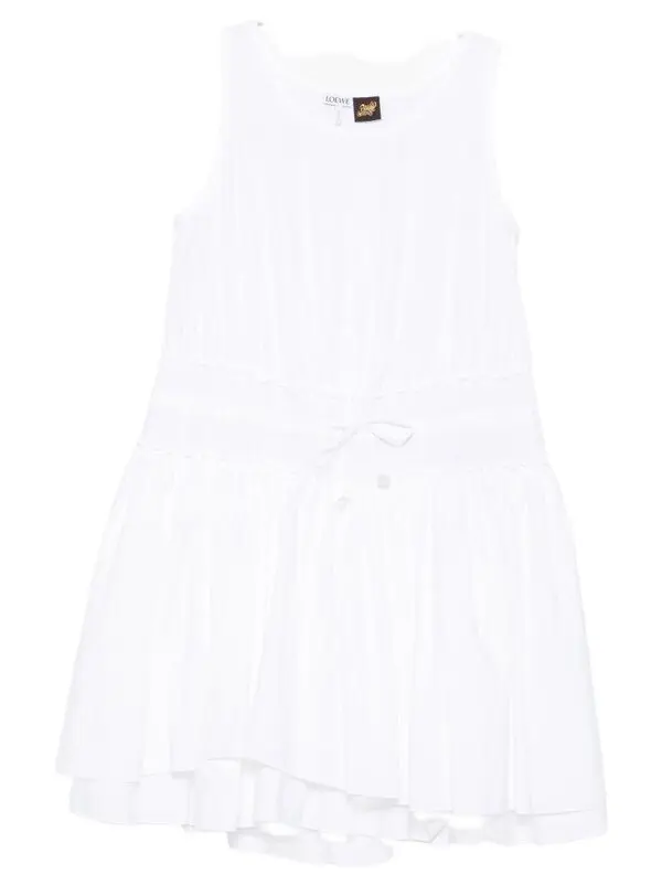 Loewe Cotton Short Dress - White