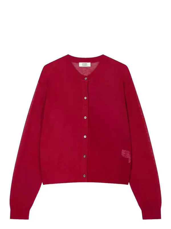 STUDIO TOMBOY Knitted Button-up Cardigan - Red