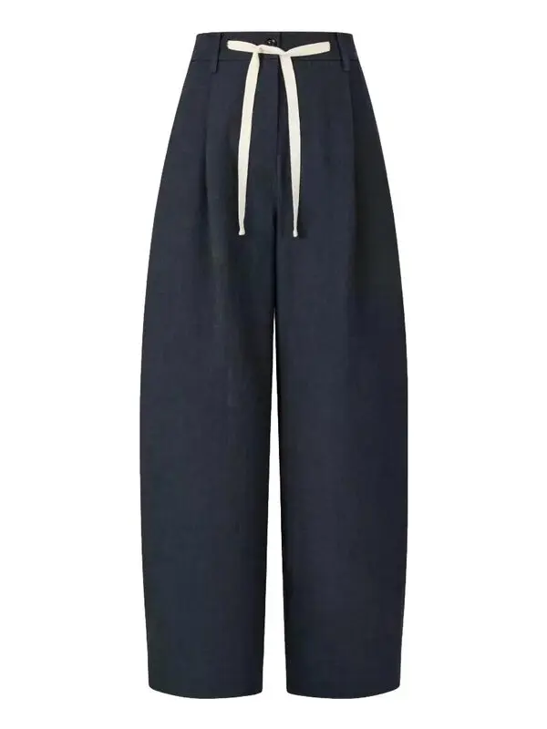 STUDIO TOMBOY Drawstring Pleated Trousers - Blue