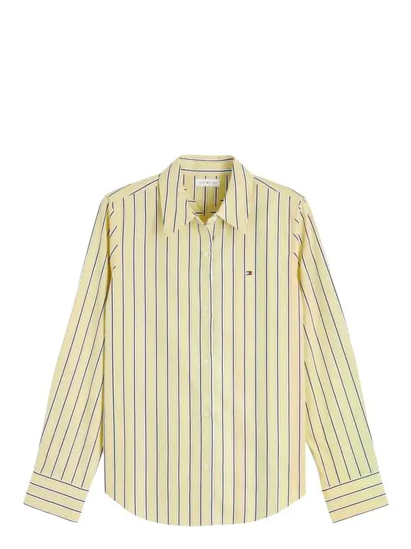 Tommy Hilfiger Vertical Stripe Long Sleeve Shirt - Yellow