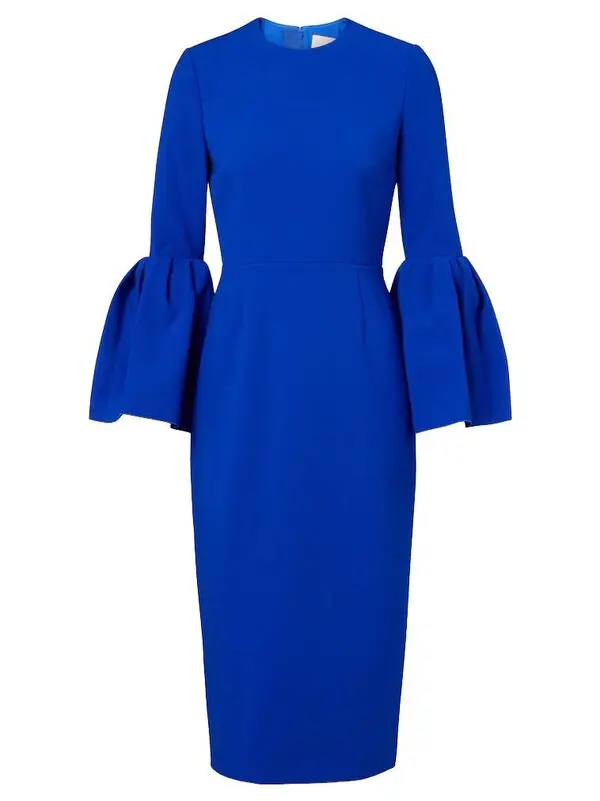 ROKSANDA Margot Crêpe Midi Dress - Blue