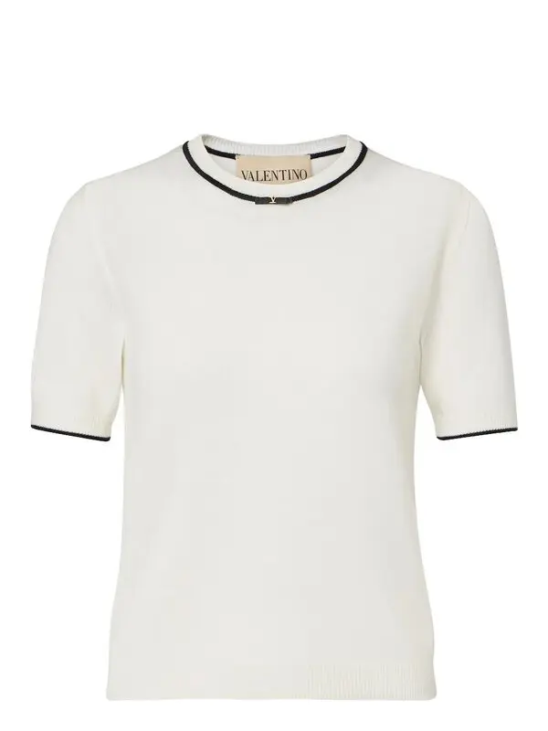 Valentino Garavani Virgin Wool Crewneck Sweater - White