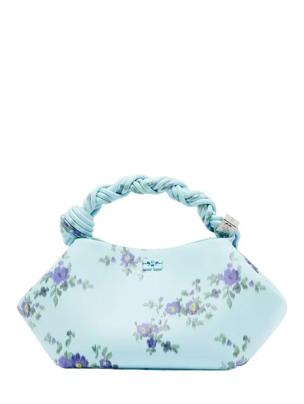 GANNI Bou Small Floral Top-handle Bag - Blue
