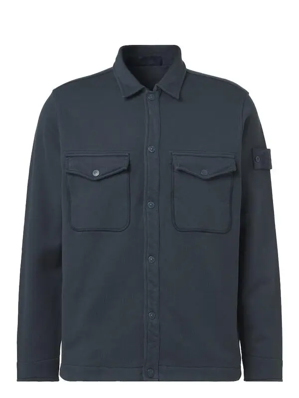 Stone Island Cotton Fleece Shirt - Blue