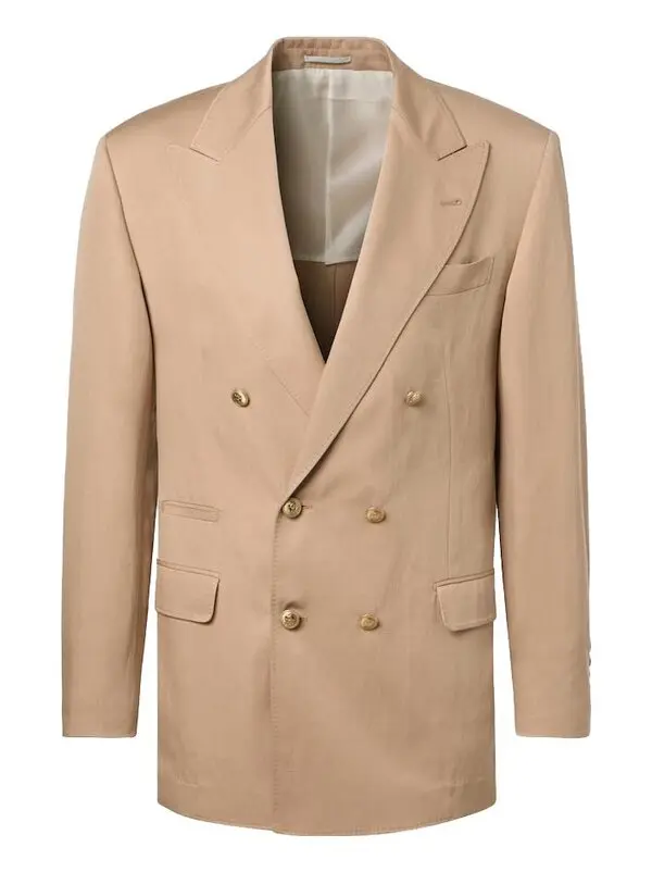 Brunello Cucinelli Silk And Linen Blazer - Brown