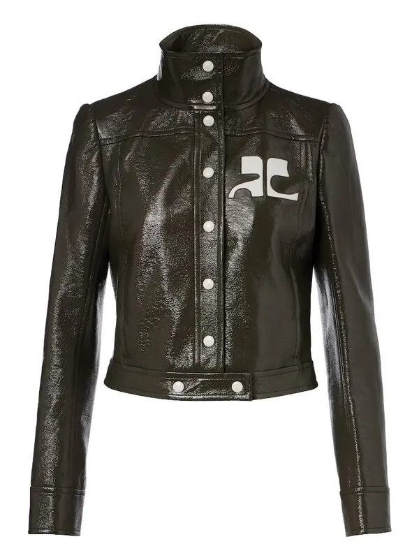 COURREGES Courrèges Cotton-blend Vinyl Jacket - Green
