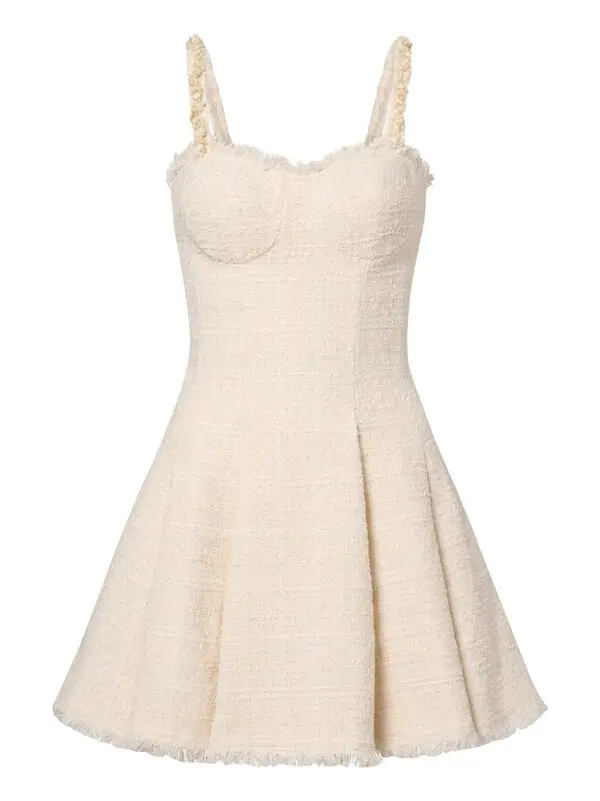 Balmain Tweed Minidress - White