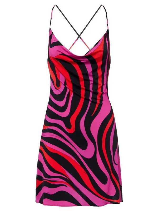 Emilio Pucci Marmo Draped Jersey Minidress - Pink