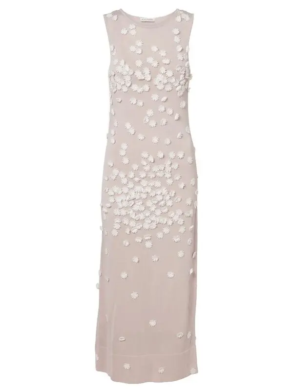 Altuzarra Nelly Floral Appliqué Midi Dress - Pink