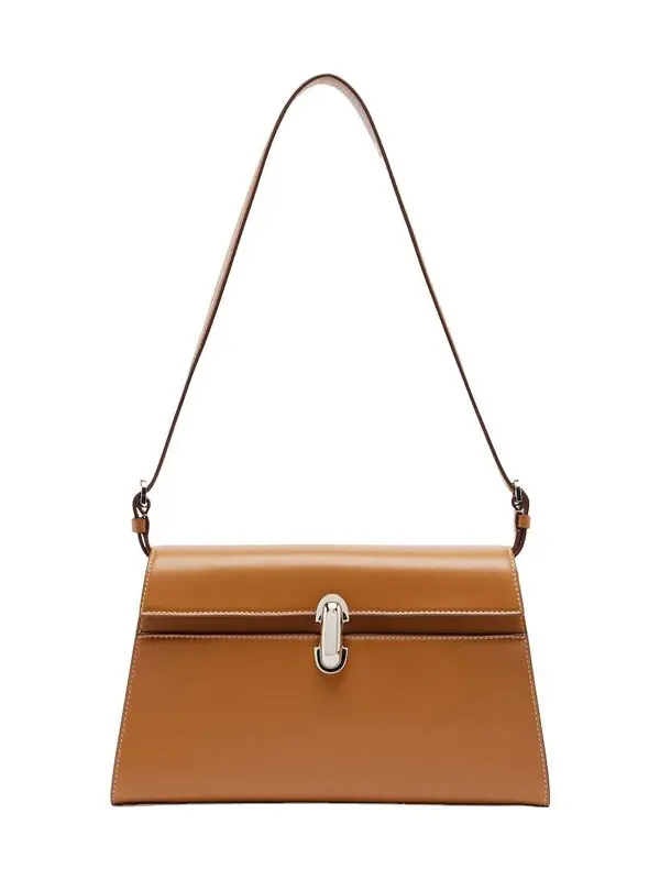 Savette Symmetry Leather Shoulder Bag - Brown
