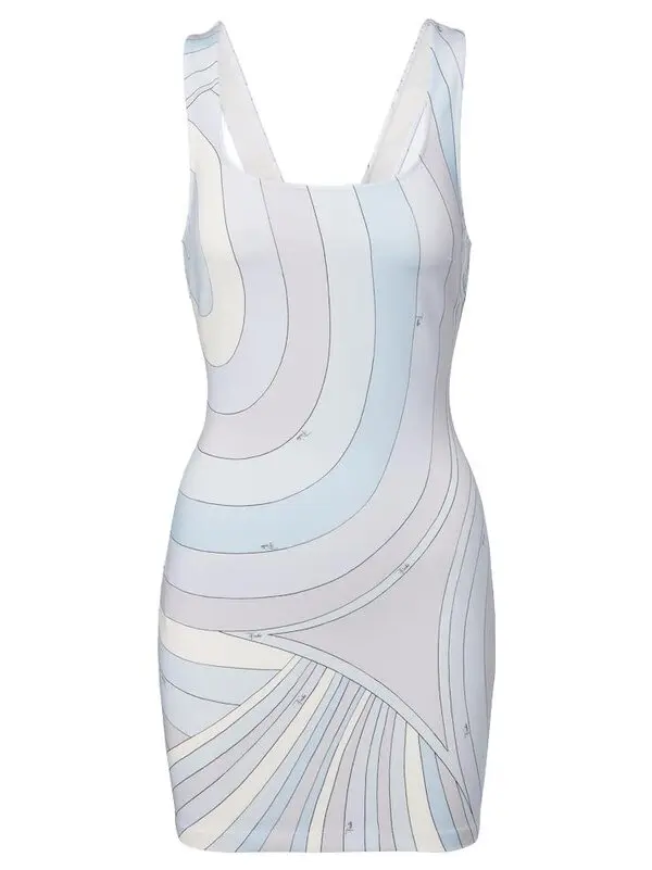 Emilio Pucci Iridesse Jersey Mini Dress - Blue