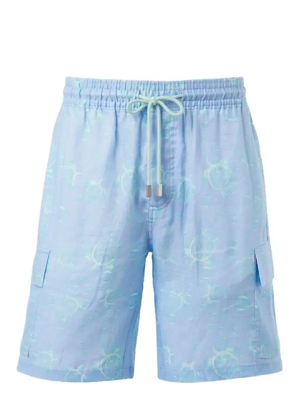 Vilebrequin Baie Linen Bermuda Shorts - Blue