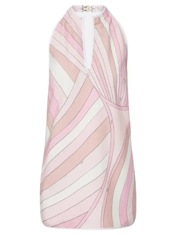 Emilio Pucci Occhi Cotton-blend Minidress - Pink