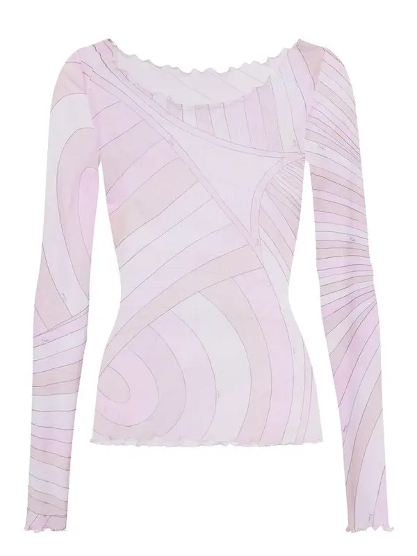 Emilio Pucci Iride Tulle Top - Pink