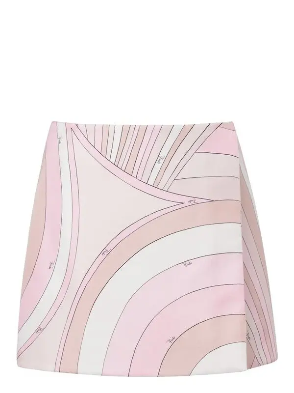 Emilio Pucci Silk Twill Miniskirt - Pink