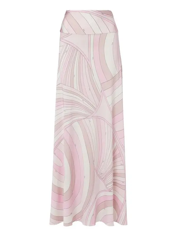 Emilio Pucci Iride Satin Jersey Maxi Skirt - Pink