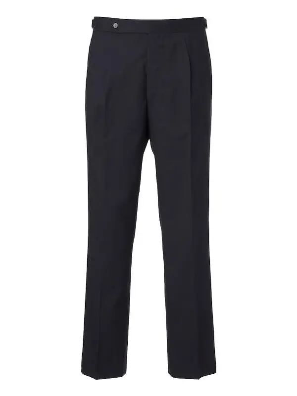 STOFFA Stòffa Wool Straight Pants - Blue