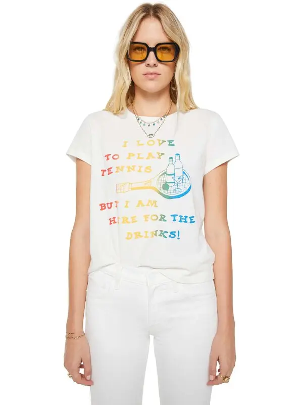 MOTHER The Boxy Goodie I Love To Play Tennis T-shirt - Multi