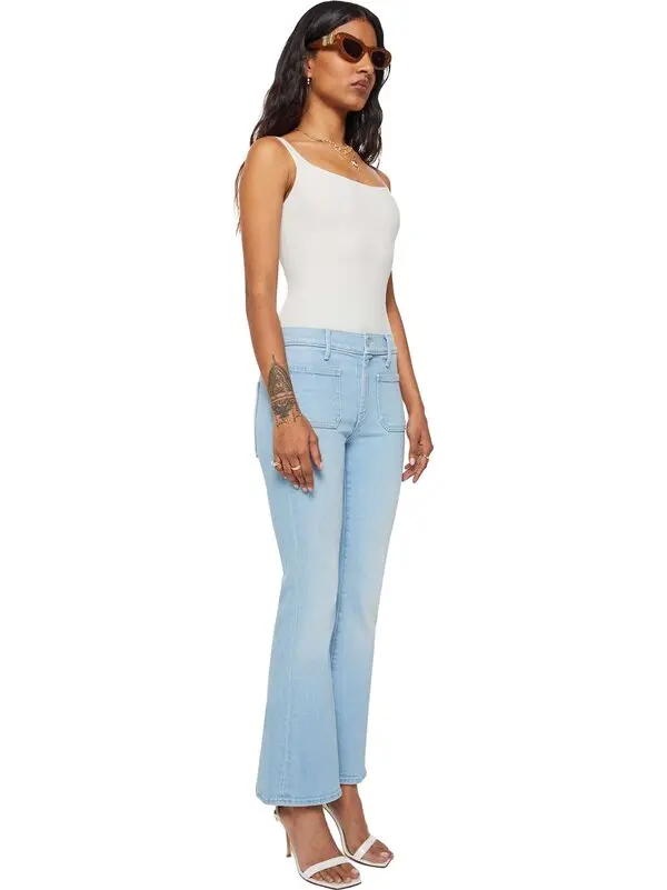 MOTHER The Lil Patch Pocket Weekender Jeans - Light Blue