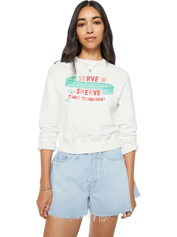 MOTHER The Itty Concert "serve N' Swerve" Sweatshirt - Red