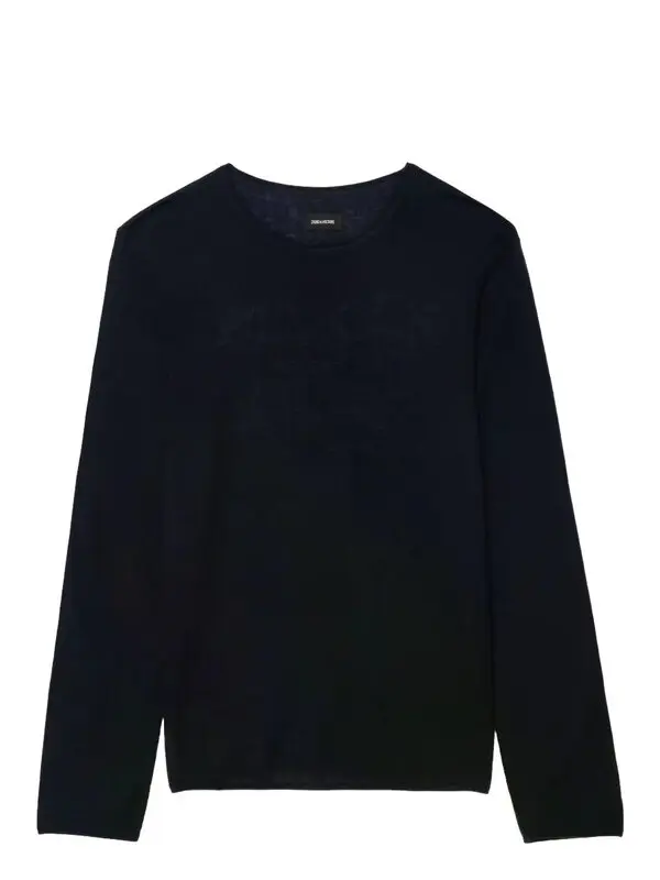 Zadig&Voltaire Teiss Graphic-print Cashmere Sweater - Blue