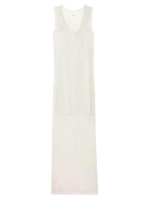 Zadig&Voltaire Riza Open-knit Wing Motif Maxi Dress - Neutrals