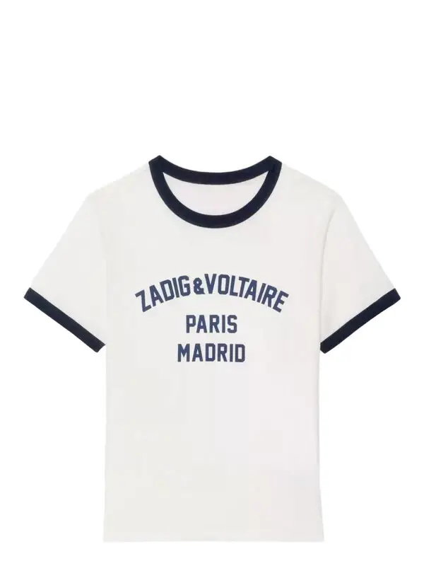 Zadig&Voltaire Woos Logo-print Ringer T-shirt - Neutrals