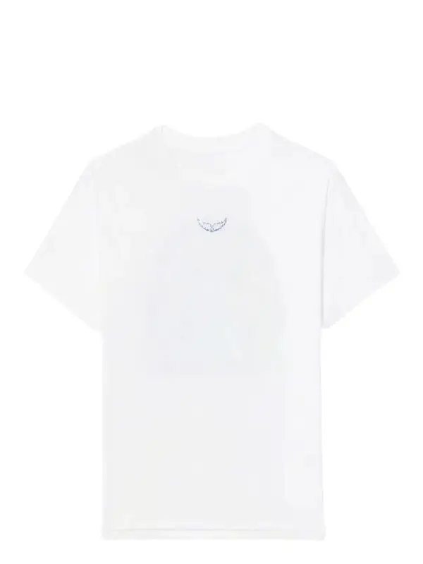Zadig&Voltaire Graphic Print Rhinestone Embellished T-shirt - White