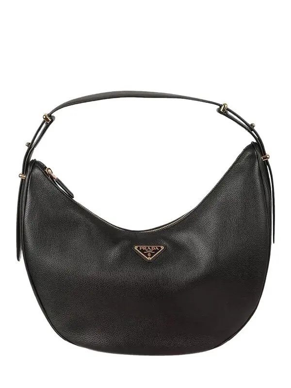 Prada Textured Shoulder Bag - Black