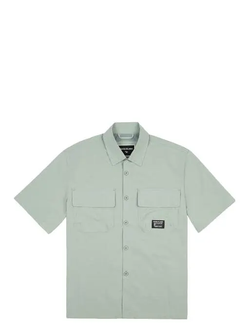 PAPER PLANES Utility Short Sleeve Button-up Shirt - Sage