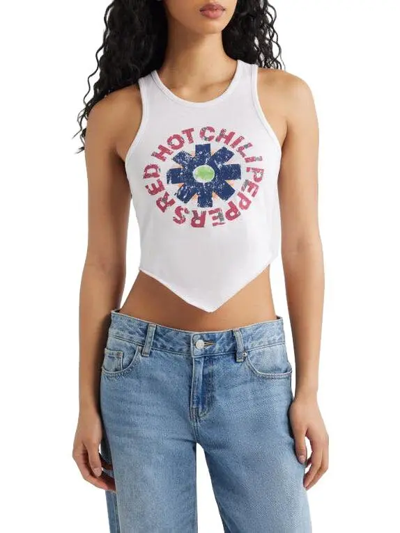 MERCH TRAFFIC Red Hot Chili Peppers Graphic Tank - White