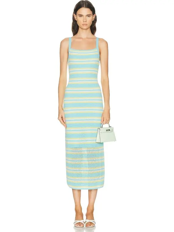 Simkhai Connelly Midi Dress - Buttercream Pool Stripe