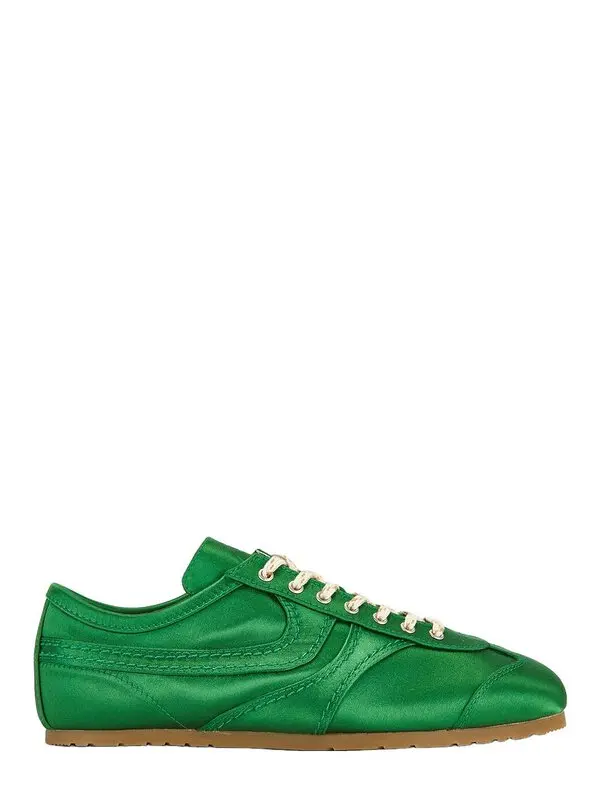 Dries Van Noten Suede And Calf Leather Mule Sneakers - Green