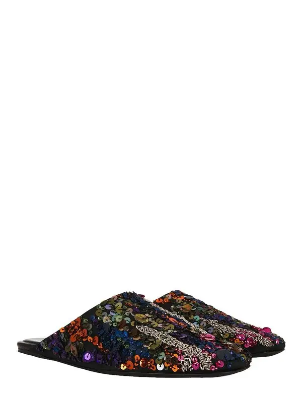 Dries Van Noten Embellished Mule - Orange