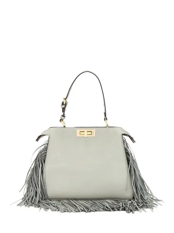 Fendi Fringe Peakaboo Handbag - Grey