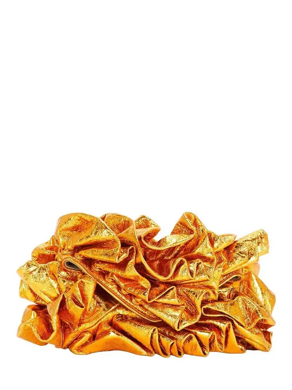Dries Van Noten Small Ruffle Bag - Copper