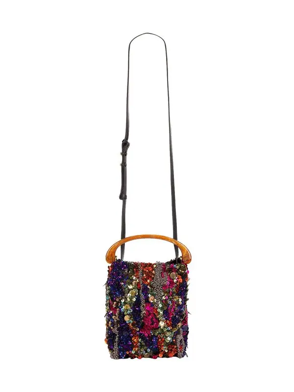 Dries Van Noten Embellished Small Crisp Bag - Orange