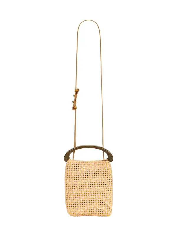 Dries Van Noten Woven Top Handle Bag - Ocra