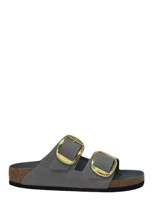 BIRKENSTOCK Arizona Sandals With Gold-tone Buckles - Grey