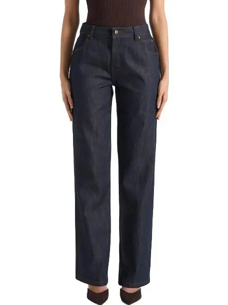 Manière De Voir Florence High Rise Straight Leg Jeans - Indigo