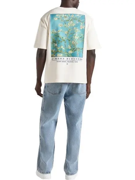 Manière De Voir Anders Almond Blossoms Cotton T-shirt - Cream