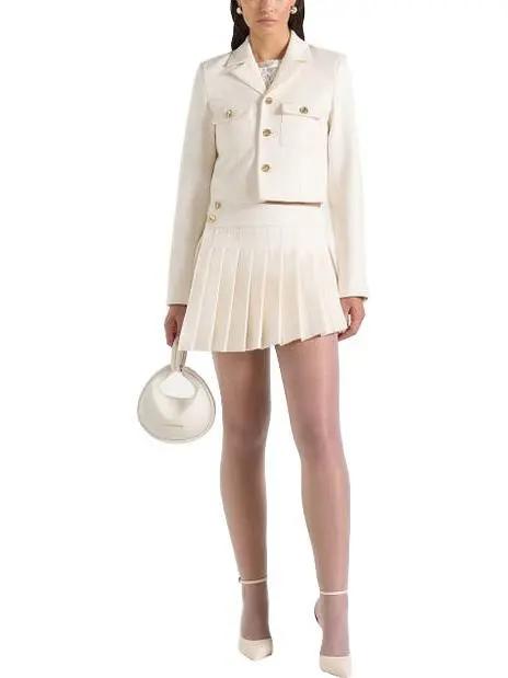 Manière De Voir Maniere De Voir Asymmetrical Pleated Mini Skirt - Off White