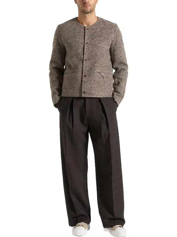 Manière De Voir Textured Bomber Cardigan - Brown