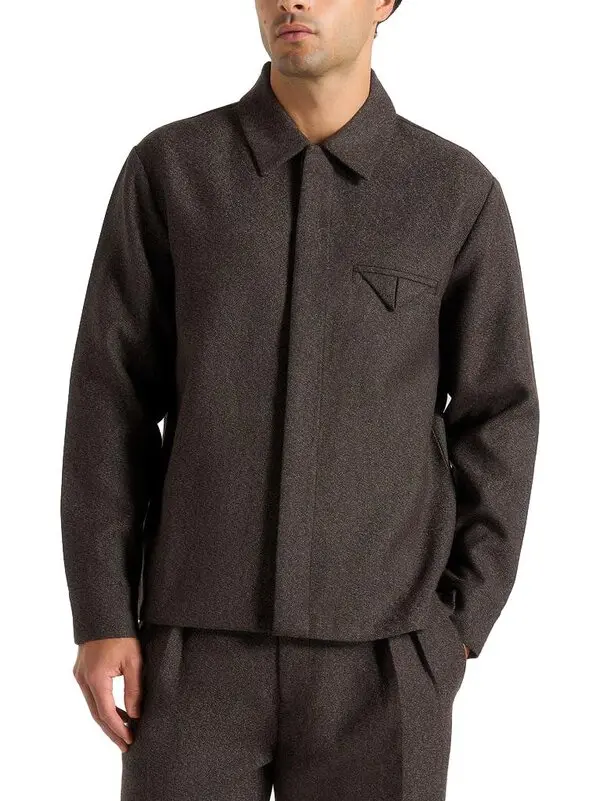 Manière De Voir Elliot Melange Tailored Shirt - Brown