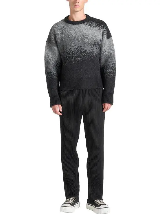 Manière De Voir Ombré Wool Blend Crewneck Sweater - Grey