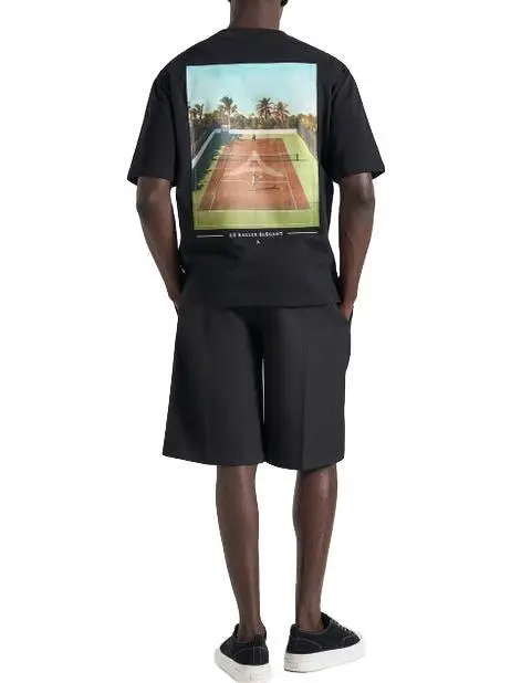 Manière De Voir Aaron Club Saint-tropez Cotton T-shirt - Black