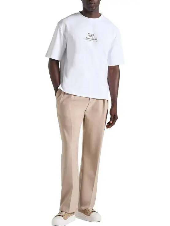 Manière De Voir Aaron Club Saint-tropez Cotton T-shirt - White