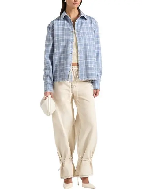 Manière De Voir Blake Whipstitch Check Shirt - Blue