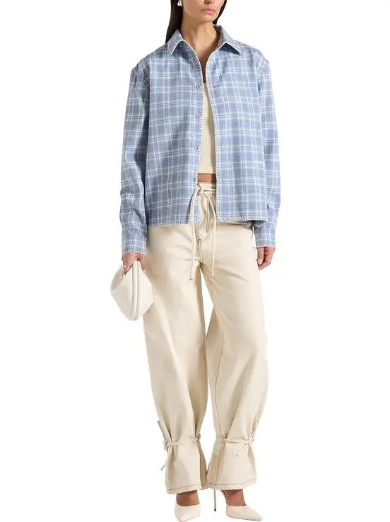 Manière De Voir Blake Whipstitch Check Shirt - Blue